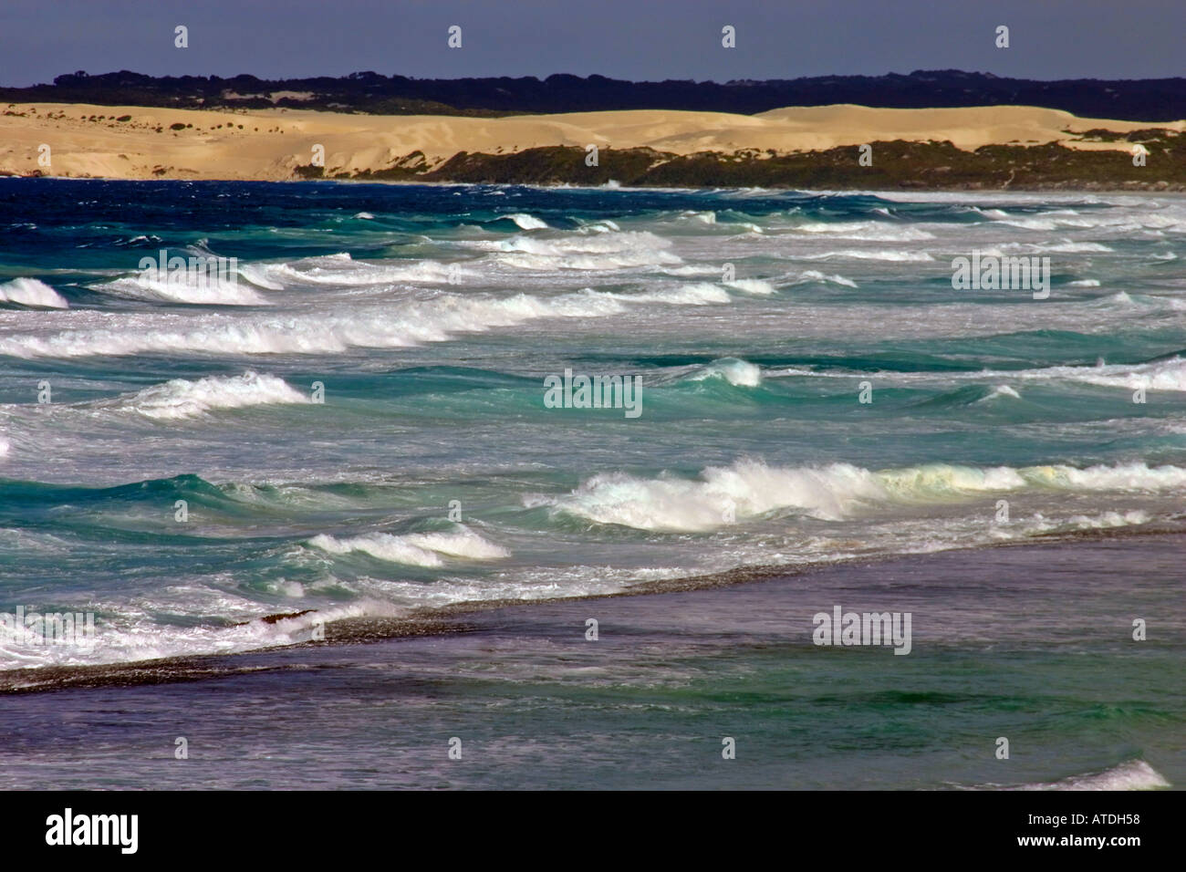 Rugged coastal views of the Southern Ocean along the Great Ocean Drive ...