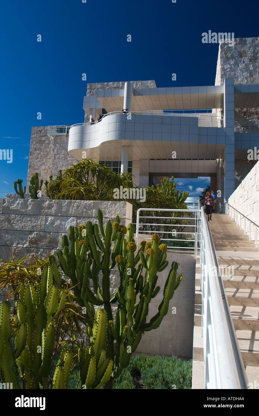 Modern architecture of the Getty Centre Los Angeles California Stock ...
