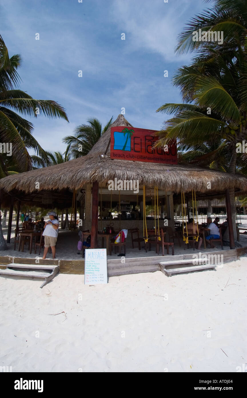 Beach bar Tulum Mexico Stock Photo - Alamy