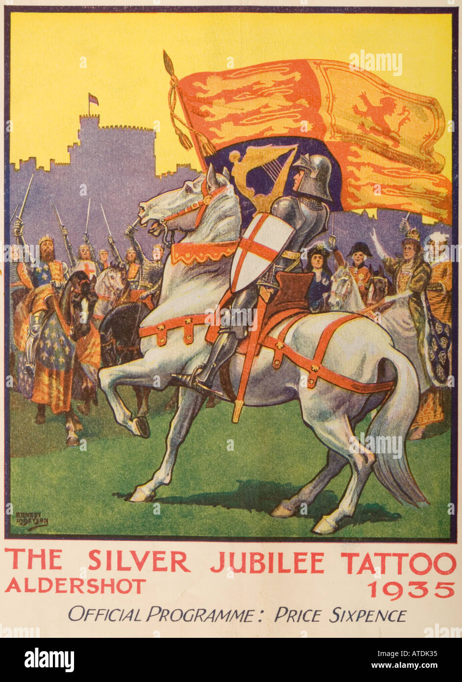 St George with Royal Standard Stock Photo - Alamy