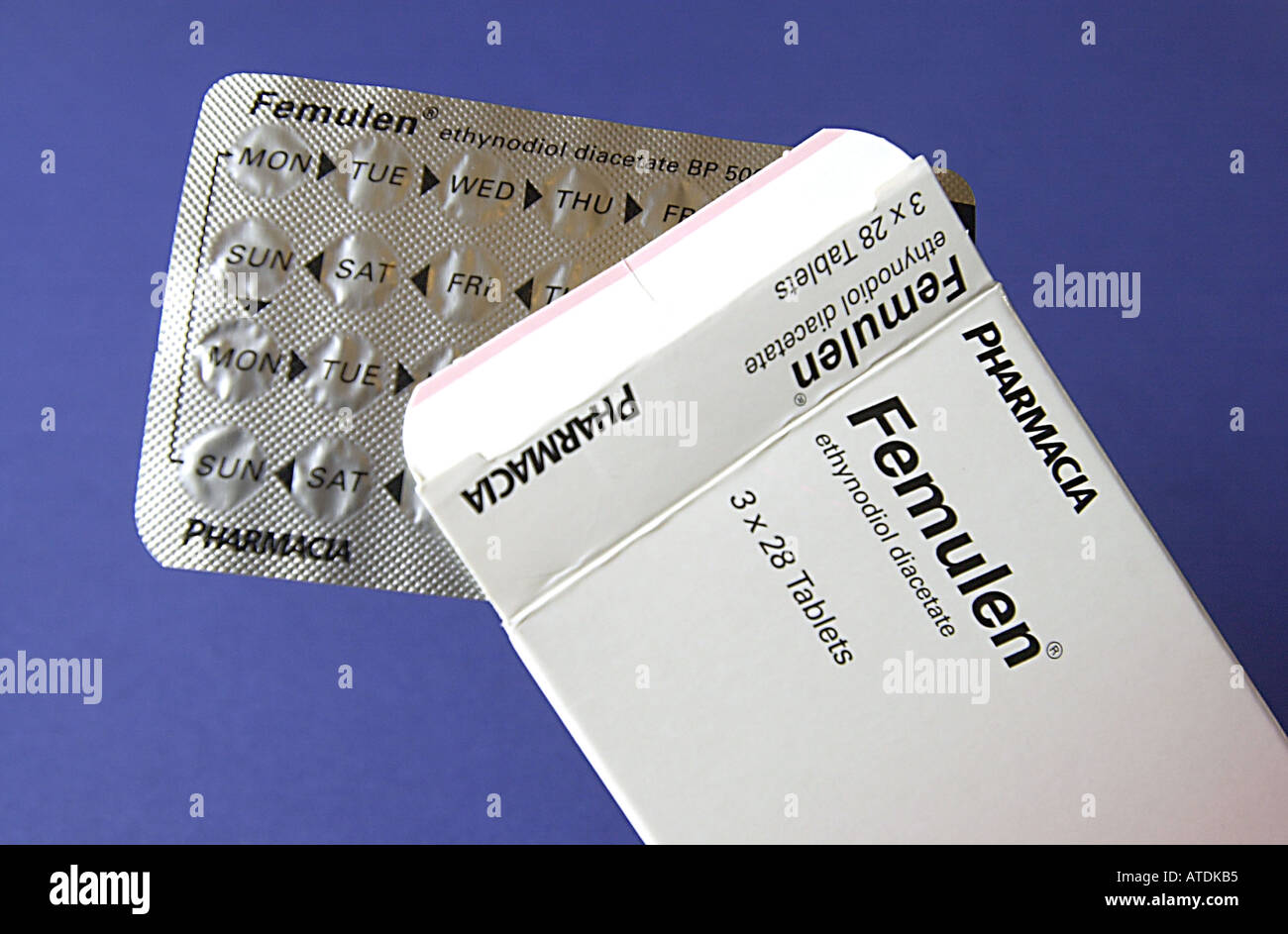 Femulen contraceptive tablets UK. Picture by Ian Miles 07870 597313 ...