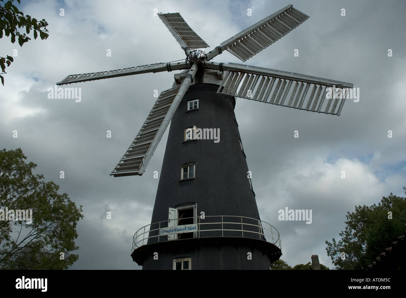 Five sailed windmill Alford Lincolnshire Wolds England UK Stock Photo ...