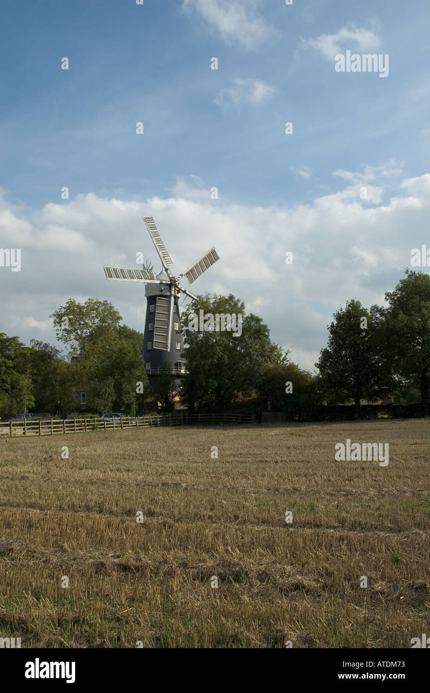 Five sailed windmill Alford Lincolnshire Wolds England UK Stock Photo ...