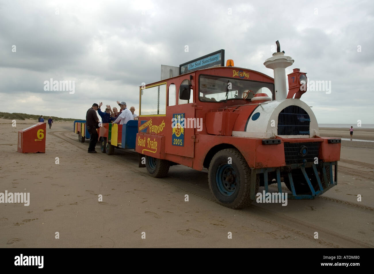 Mablethorpe s famous sand train Lincolnshire England UK Stock Photo - Alamy