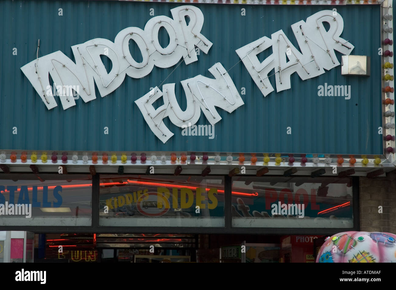 Indoor Fun Fair at Mablethorpe Lincolnshire England UK Stock Photo - Alamy