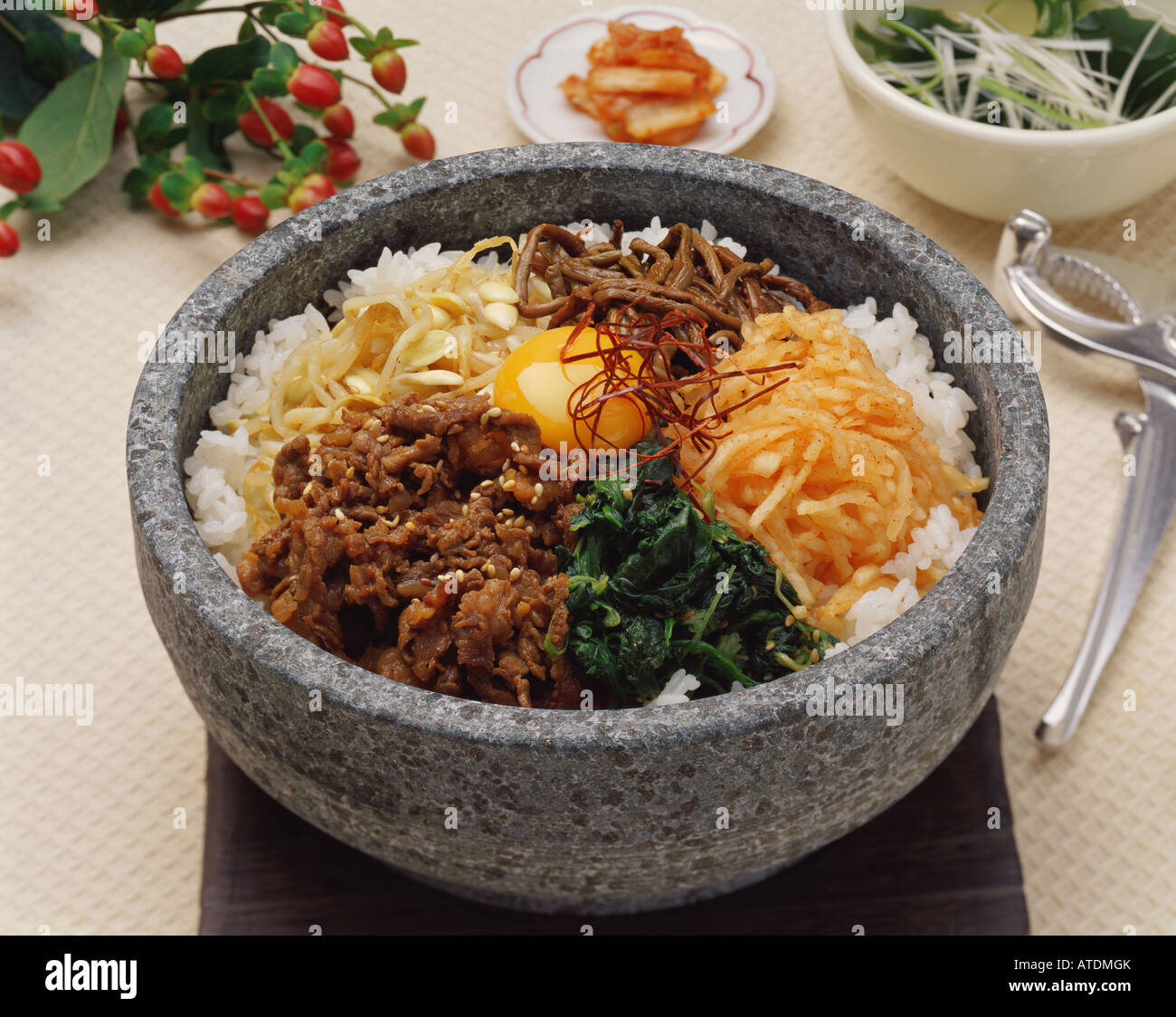 Bowl of Korean food Stock Photo - Alamy