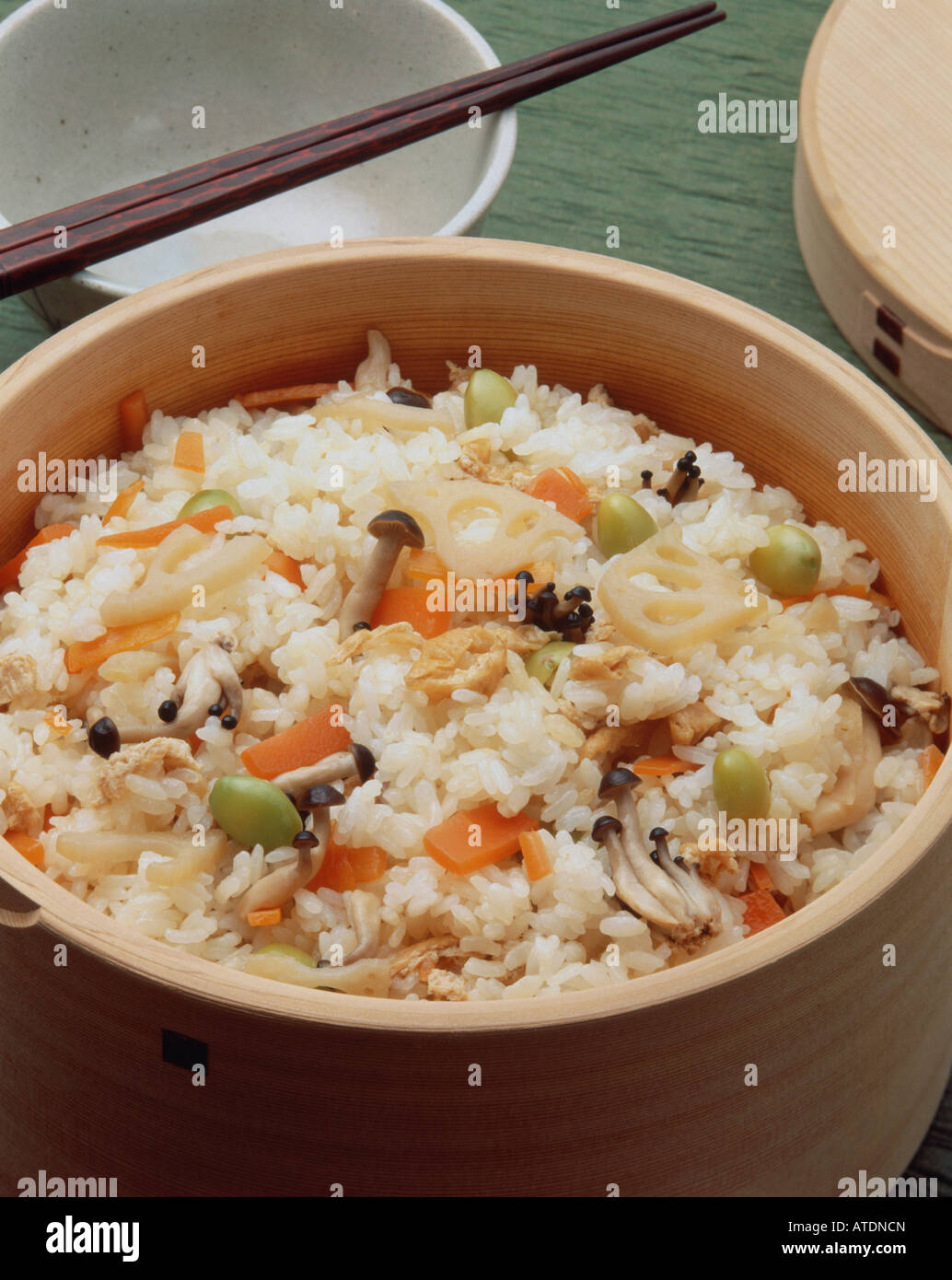 Steamed rice with vegetables Stock Photo - Alamy