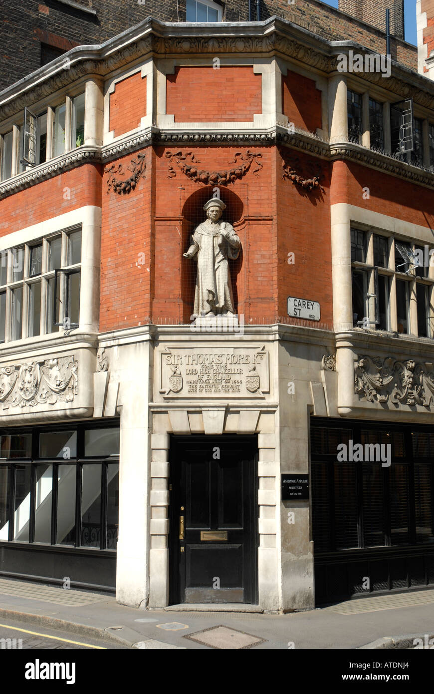 Statue of Sir Thomas More in Carey Street London Stock Photo - Alamy