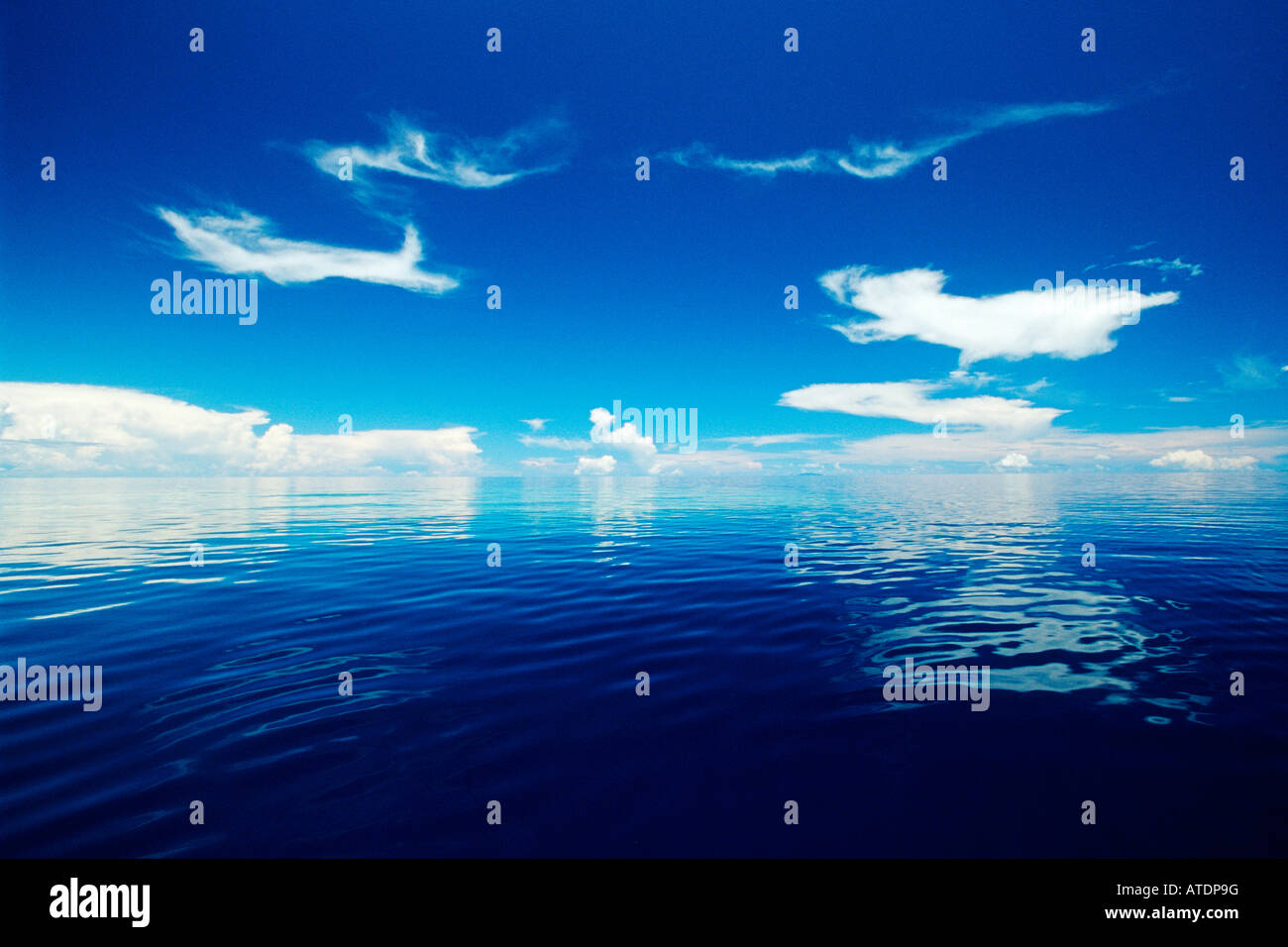 The vast blue of the open ocean Fiji Indo Pacific Stock Photo - Alamy