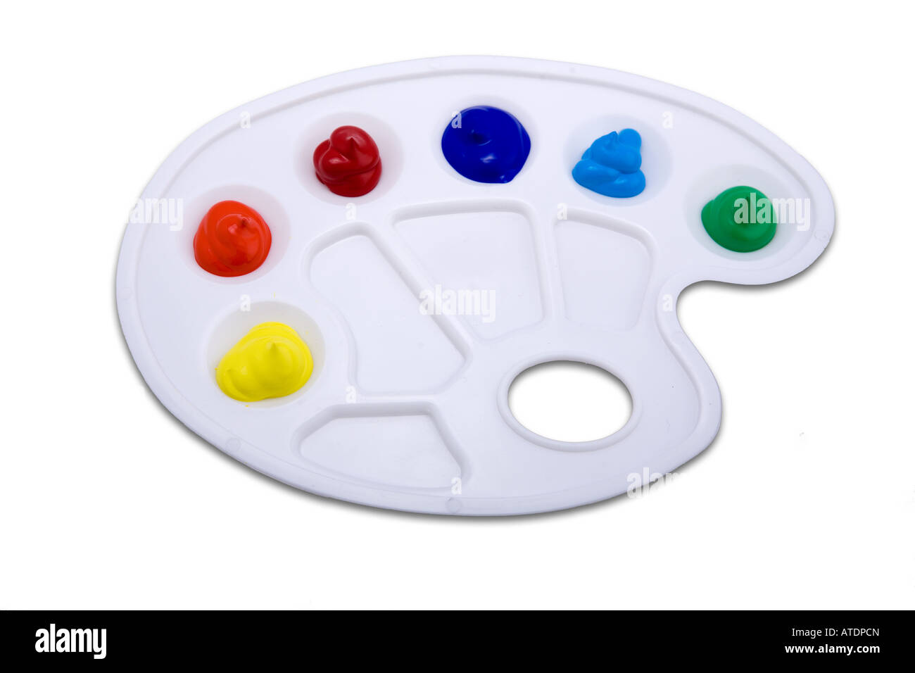 color palette with multicolored acryl colors Stock Photo - Alamy