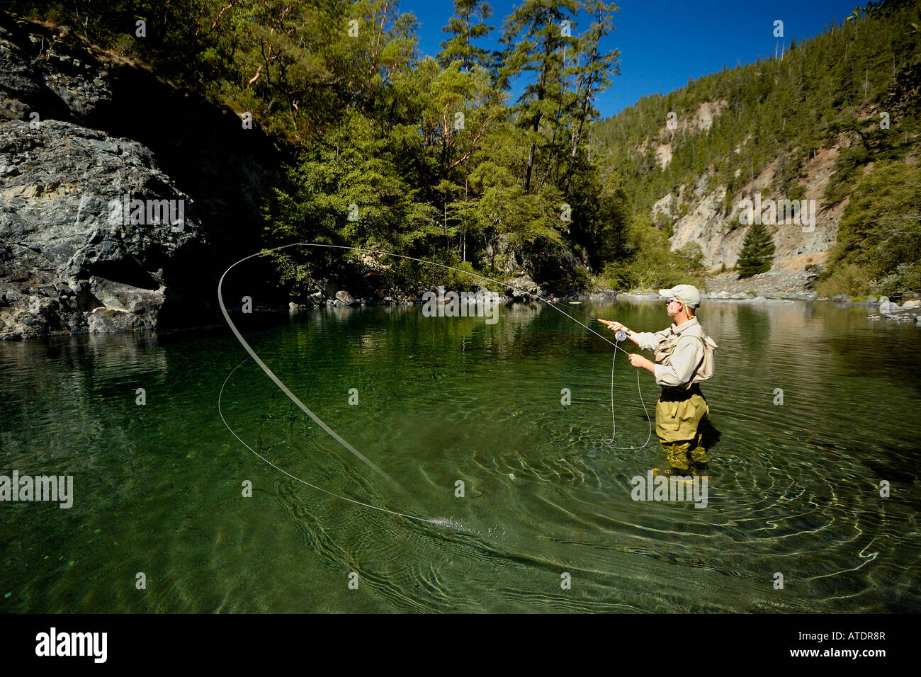 Flyfishing on the Smith River California Stock Photo - Alamy
