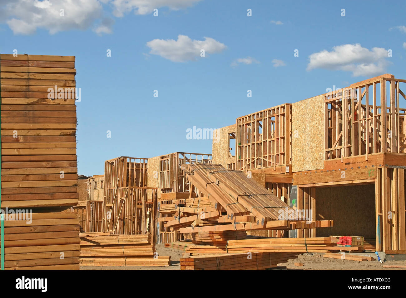 The construction site of new homes being built for a new community ...