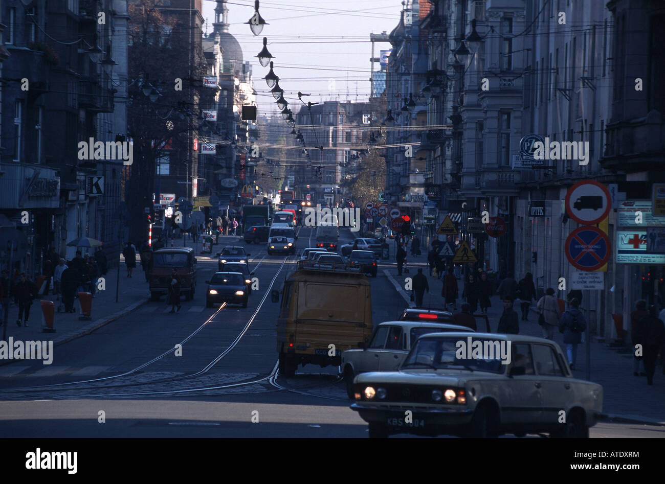 Poland busy street hi-res stock photography and images - Alamy