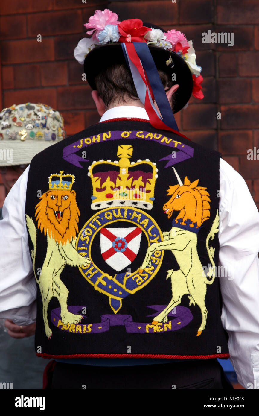 John O Gaunt Morris Men performing the St Georges Day parade in Horwich ...