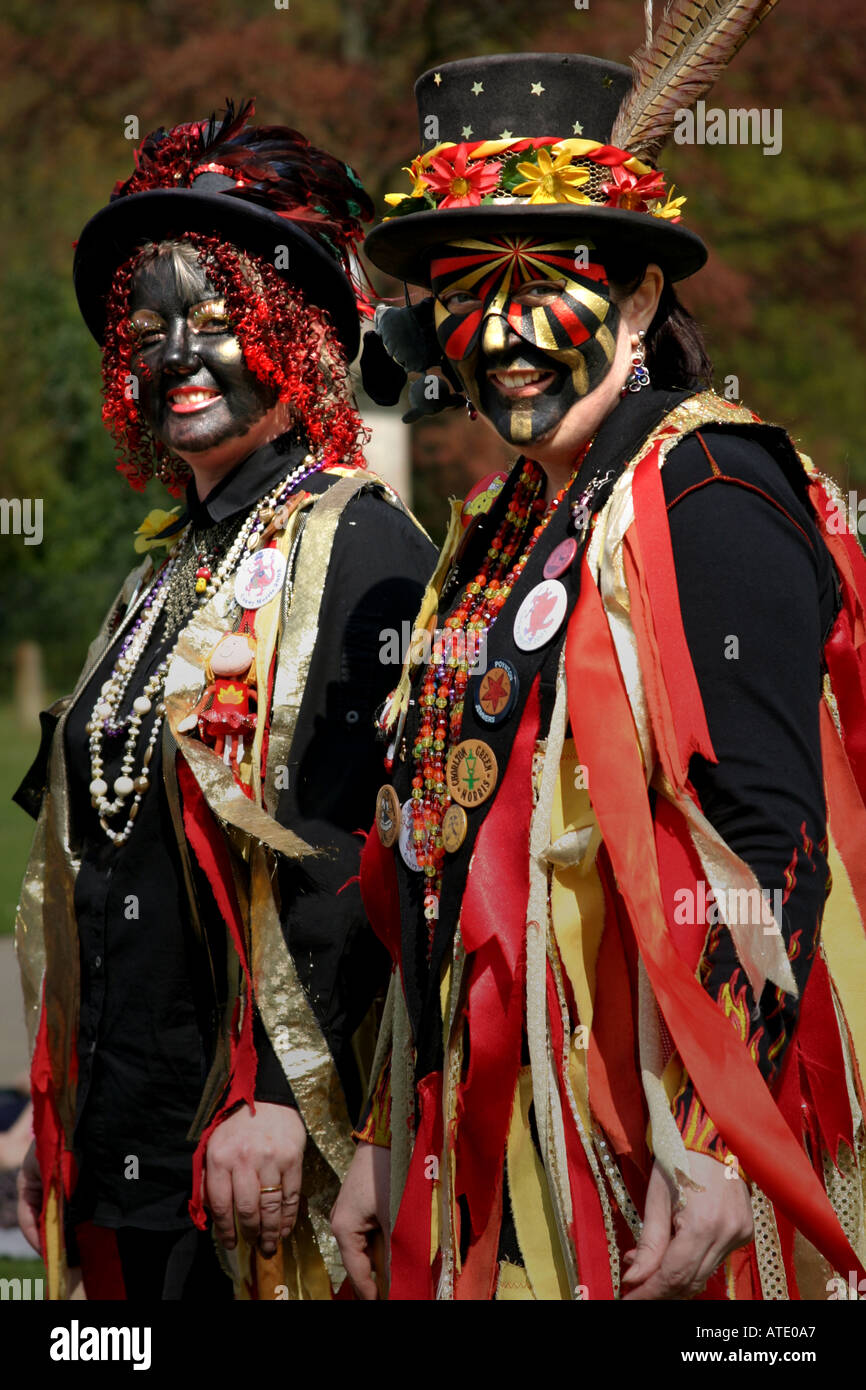Powderkegs Morris Dancers performing in Cheshire on St Georges Day ...