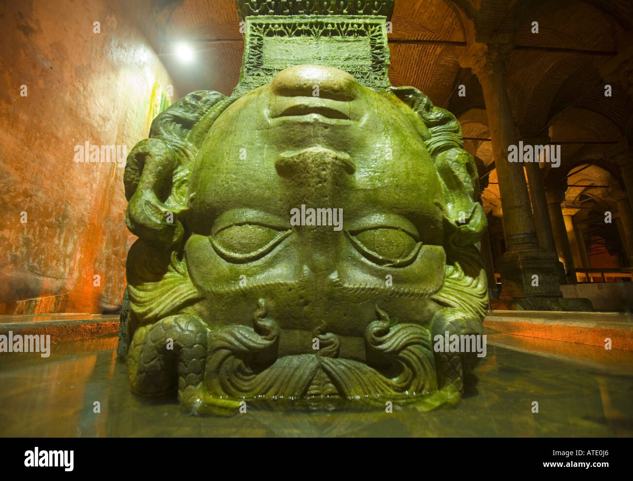 Head of Medusa, Ancient Cistern, Istanbul, Turkey Stock Photo - Alamy