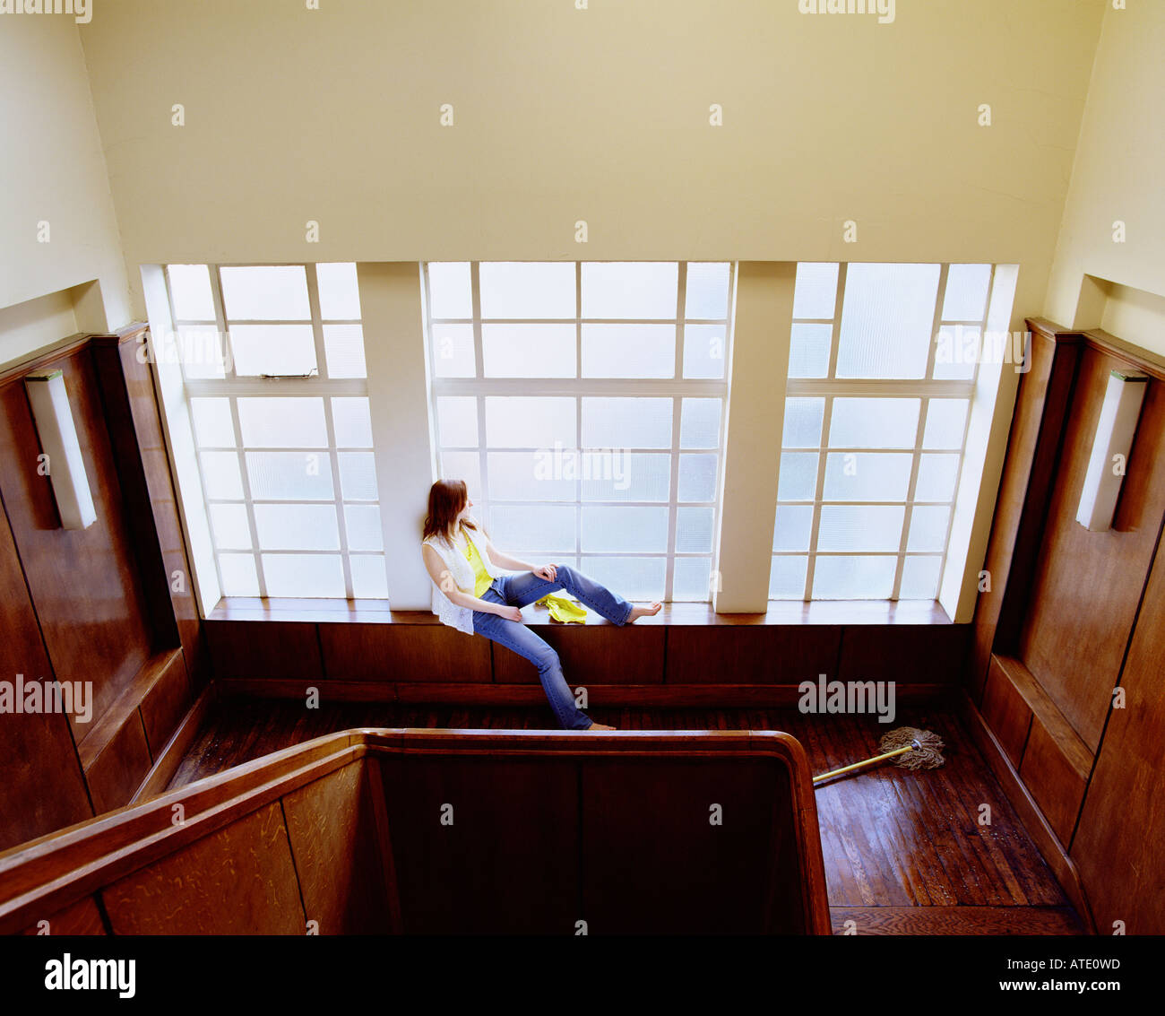 Windows, Cleaner, mop, light Stock Photo - Alamy