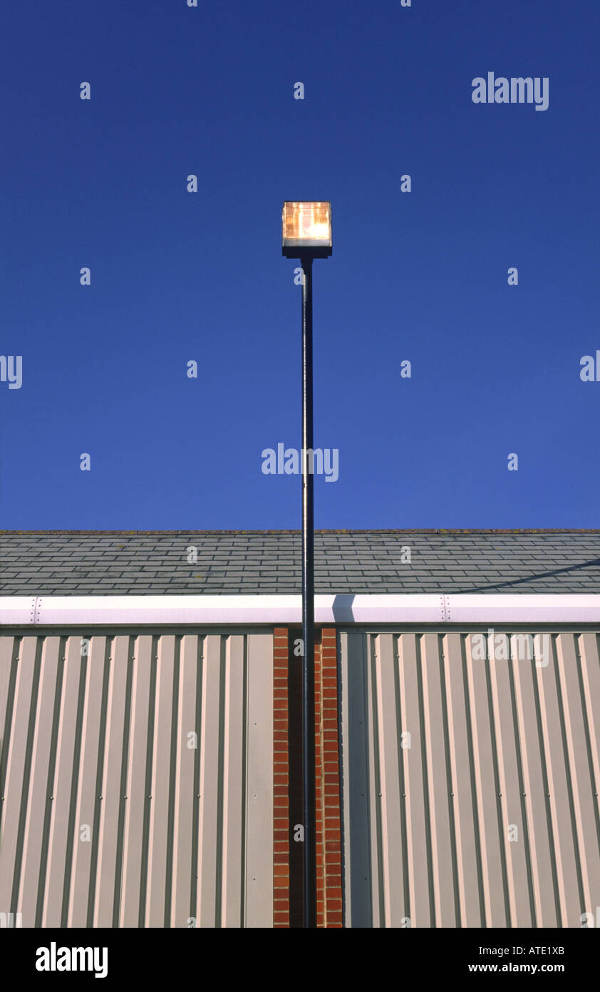 Security Light on Warehouse Roof UK Stock Photo - Alamy