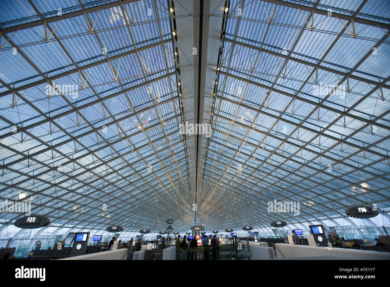 Interior of Charles de Gaulle airport, Paris, France Stock Photo - Alamy