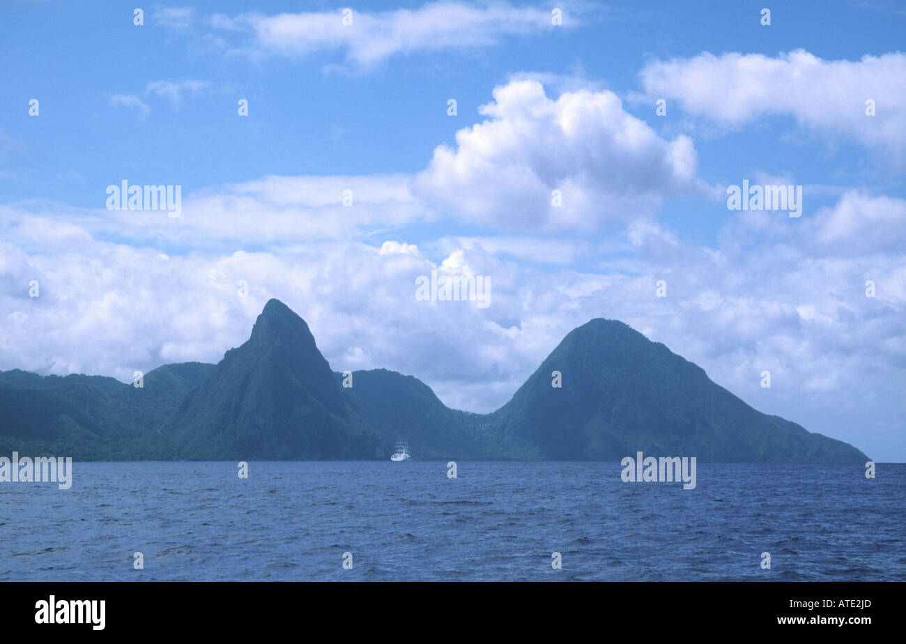 Twin pitons st lucia hi-res stock photography and images - Alamy