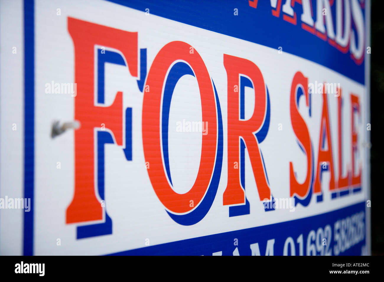House For Sale Sign UK Stock Photo - Alamy