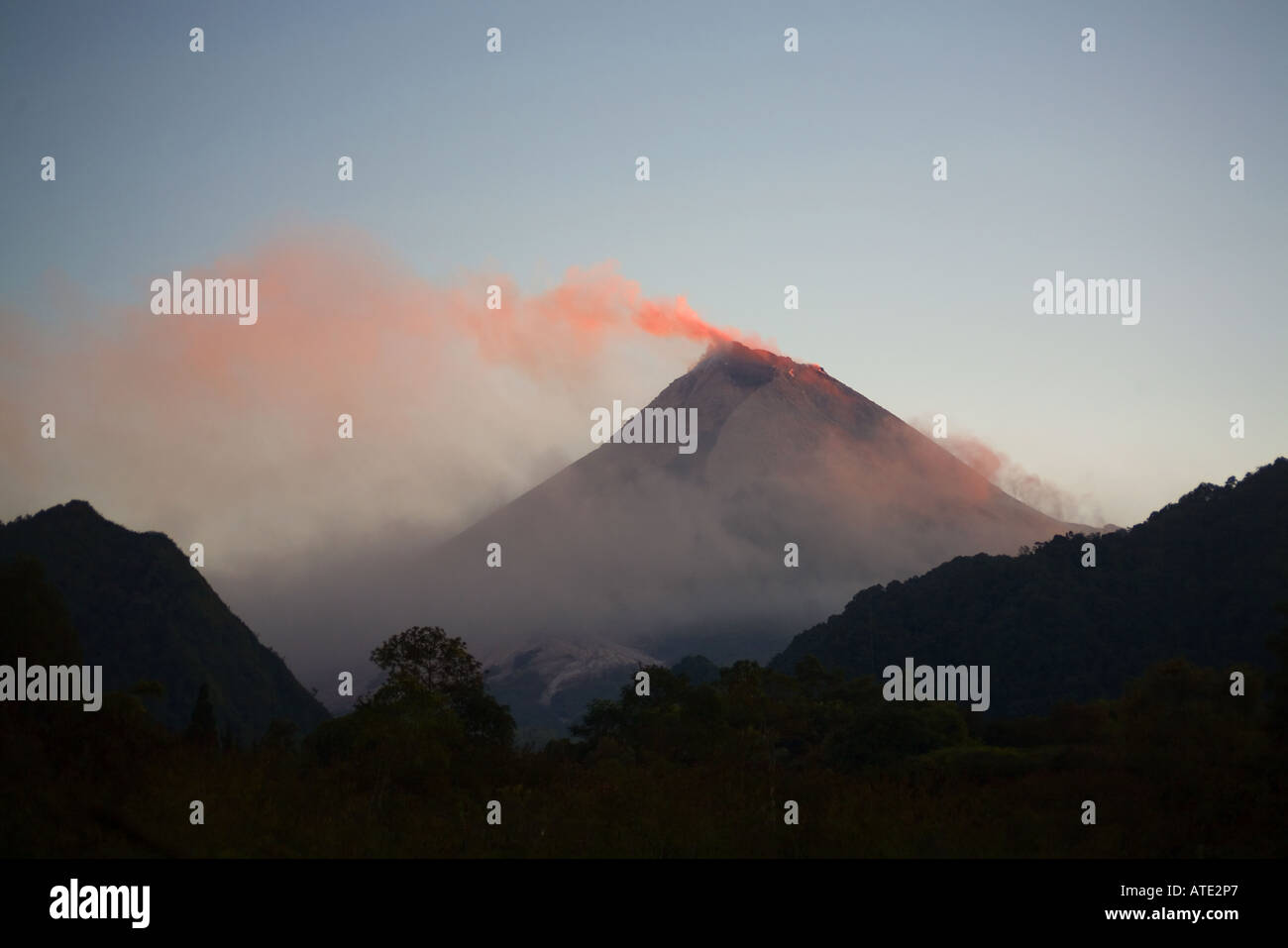 Mt. Merapi, Central Java, Indonesia emitting smoke and ash Stock Photo ...