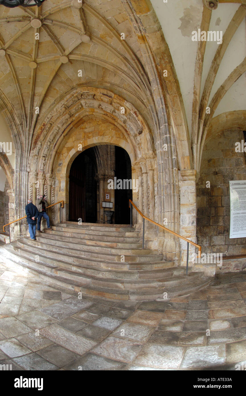 Entrance Church of Santa Maria Laredo Stock Photo - Alamy