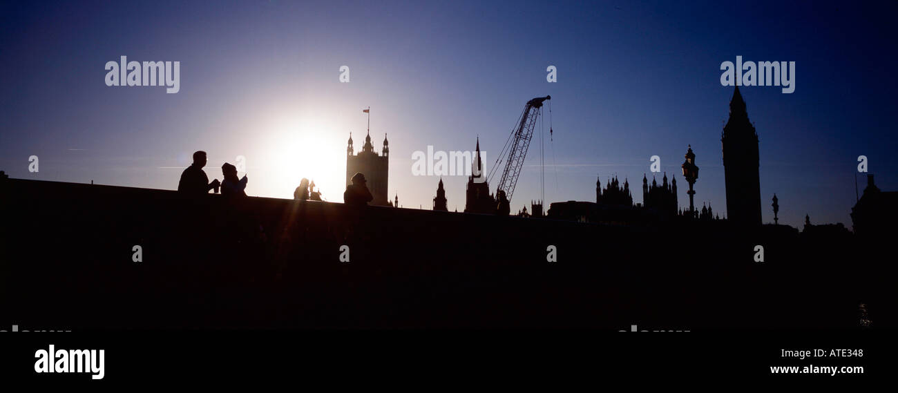 A silhouette of various buildings in Westminster Stock Photo - Alamy