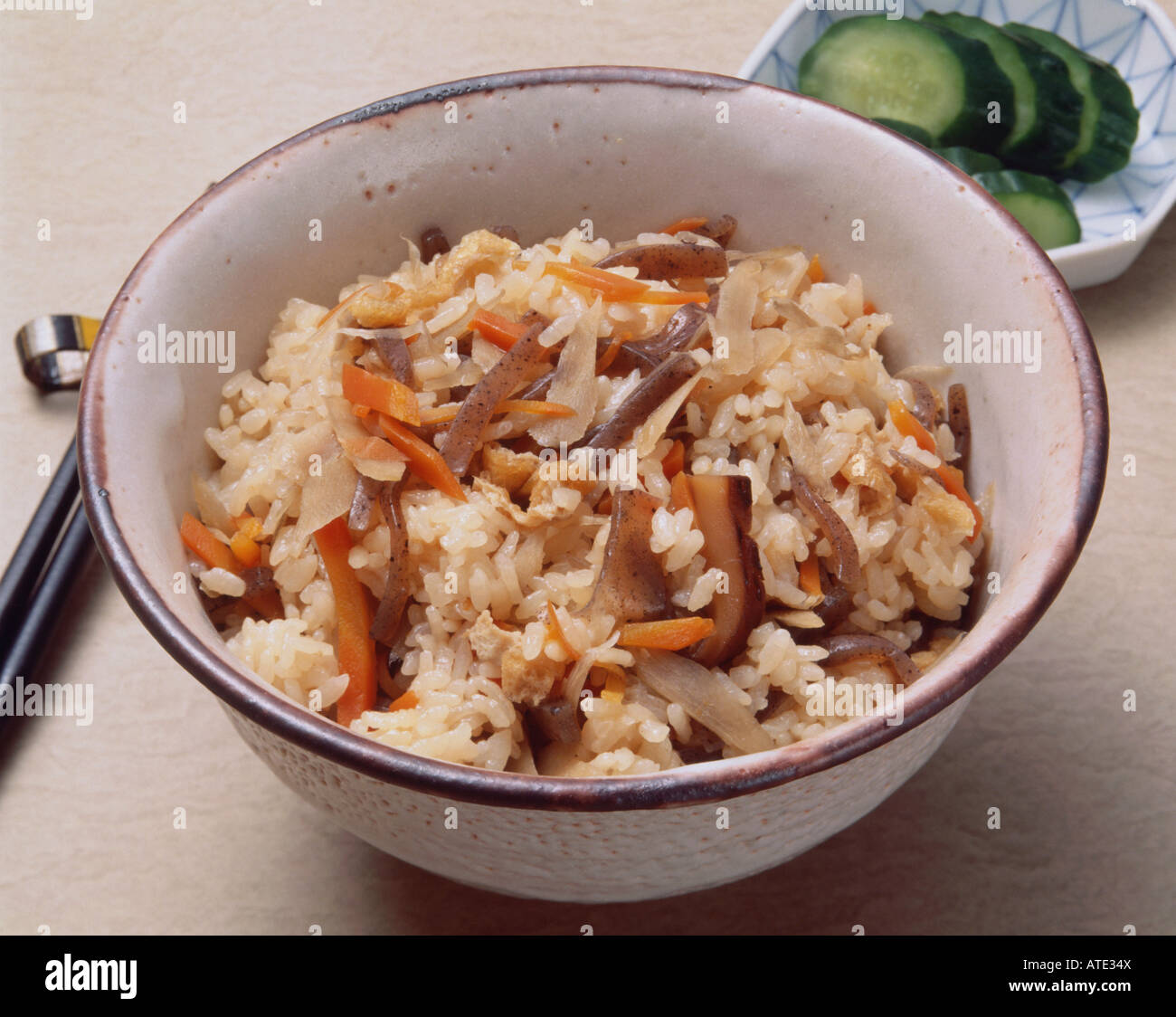 Steamed rice with vegetables Stock Photo - Alamy