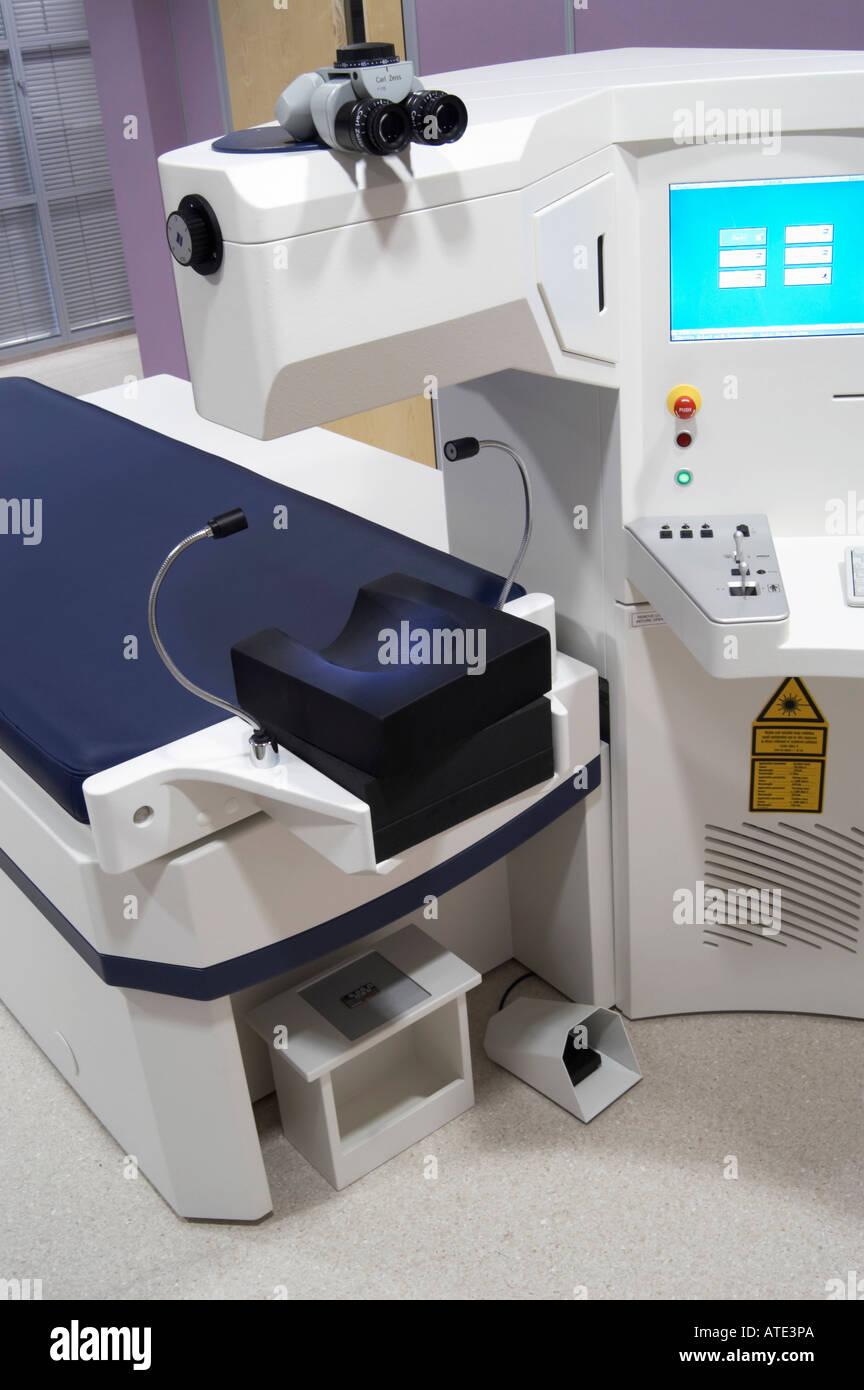 Laser eye correction machine treatment room suite Stock Photo - Alamy