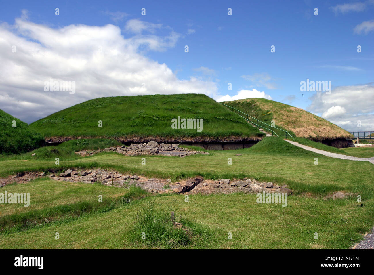 The great mound at Knowth in Ireland Stock Photo - Alamy