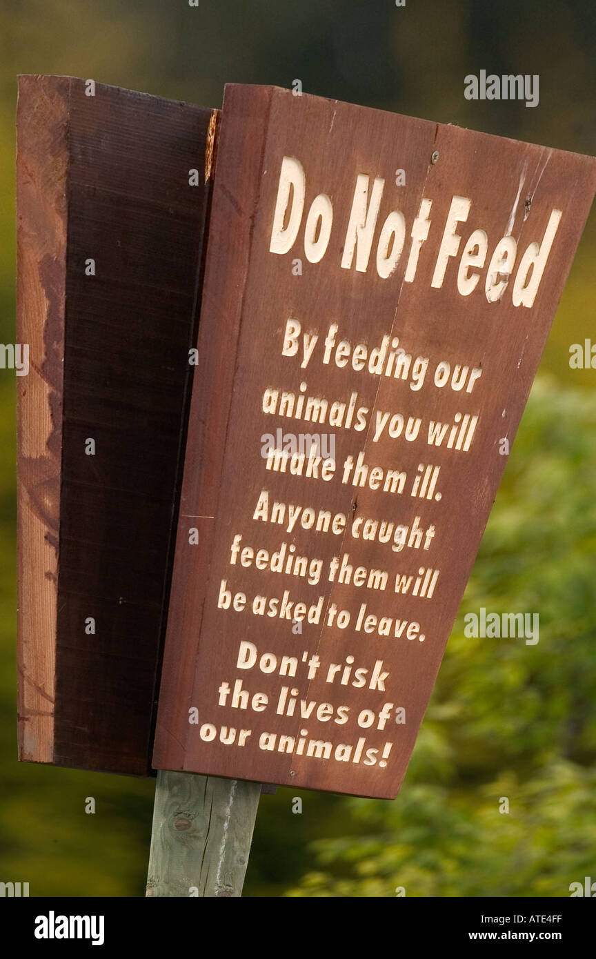 Do not feed the animals Stock Photo - Alamy