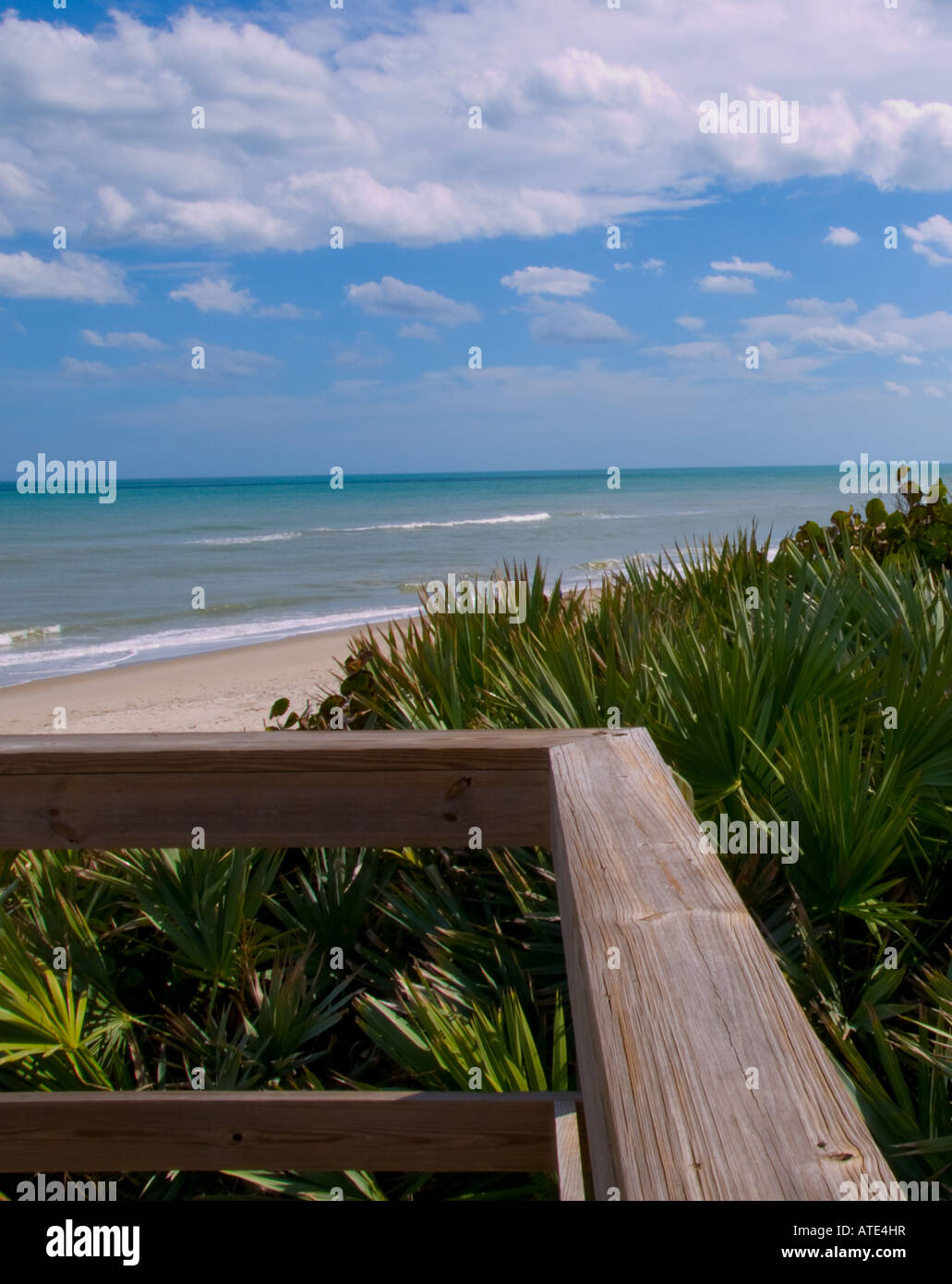 84 DEGREES F IN FEBRUARY ON MELBOURNE BEACH IN FLORIDA Stock Photo - Alamy