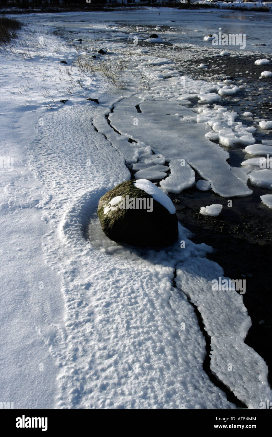 Ice formations at the seashore Stock Photo - Alamy