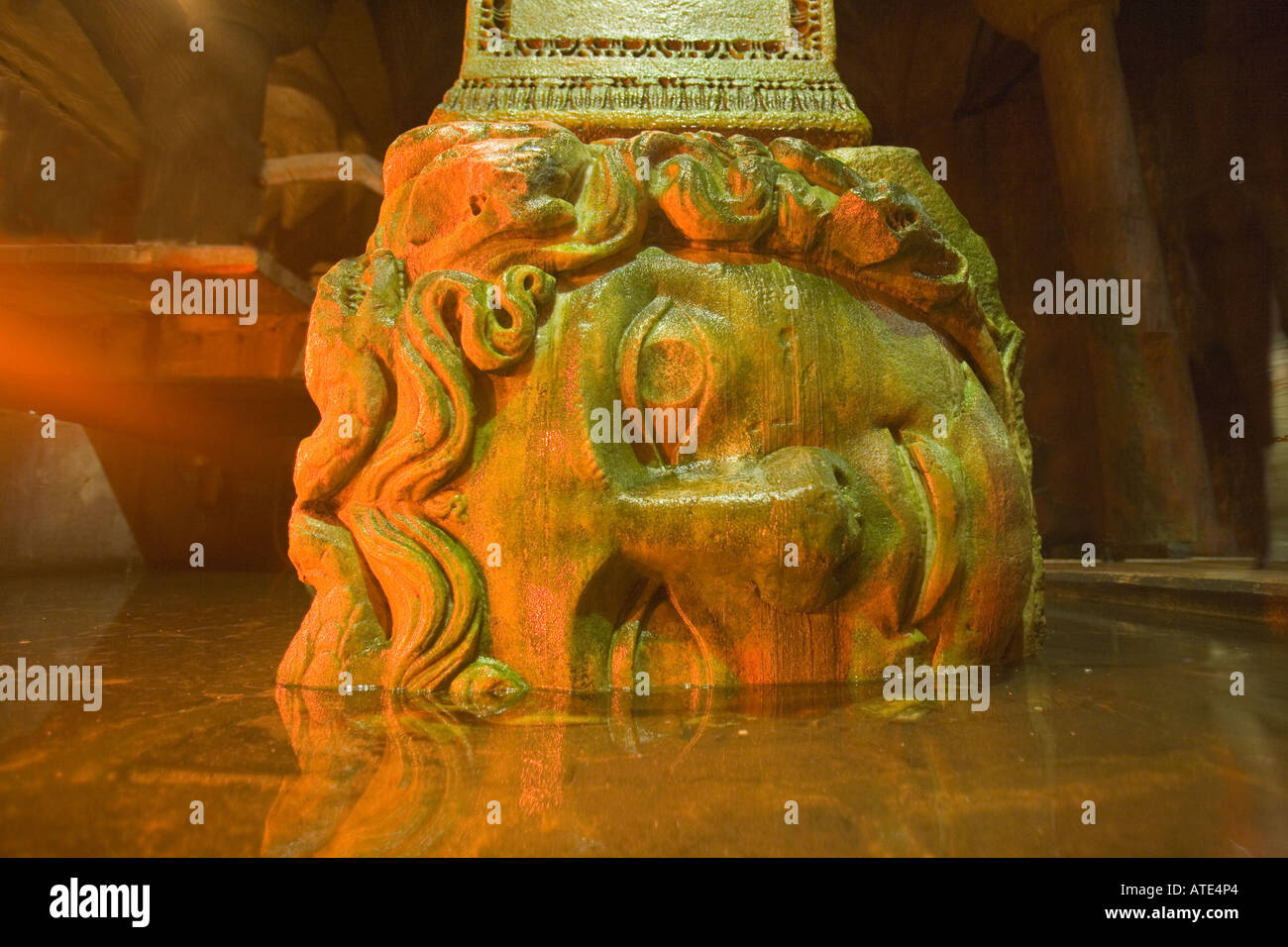 Head of Medusa, ancient cistern, Istanbul, Turkey Stock Photo - Alamy