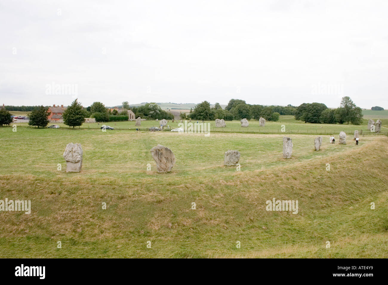 Smaller stones in the Avebury circle with the position of missing ...