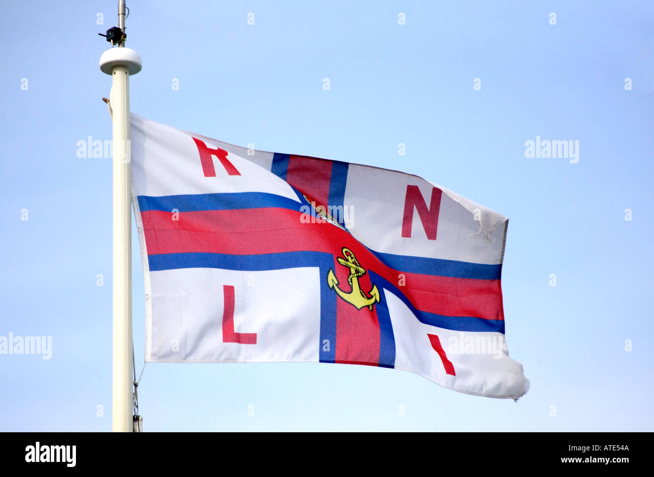 Royal National Lifeboat Institute Logo on Flag Stock Photo - Alamy