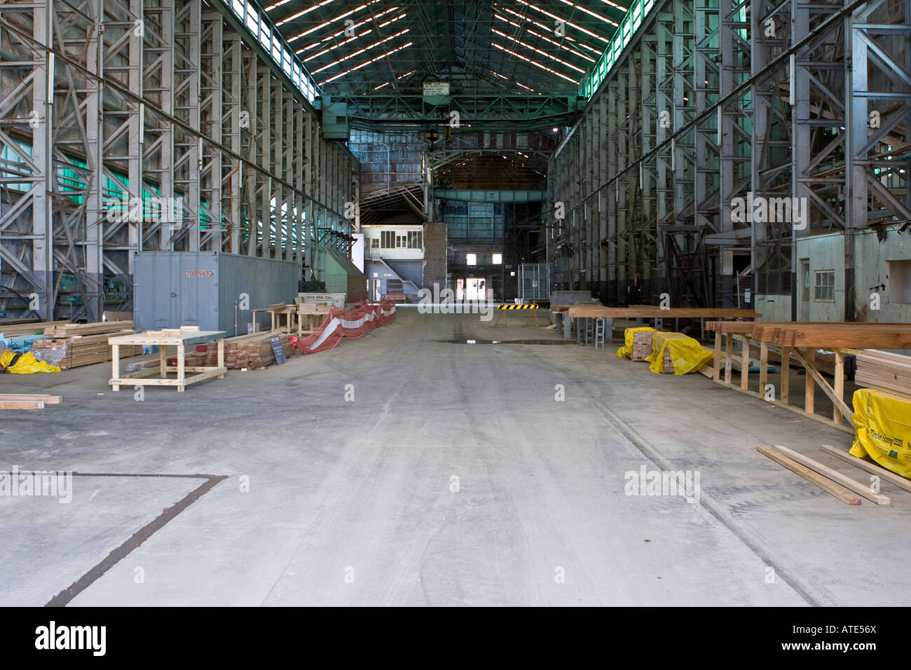 Interior of an old turbine workshop in the Industrial precinct on ...