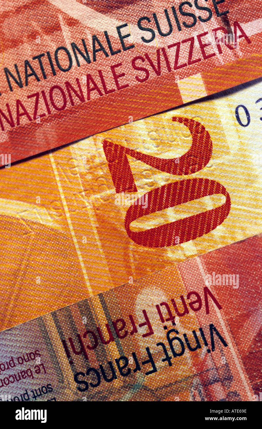 Swiss Frank Bank Notes Stock Photo - Alamy