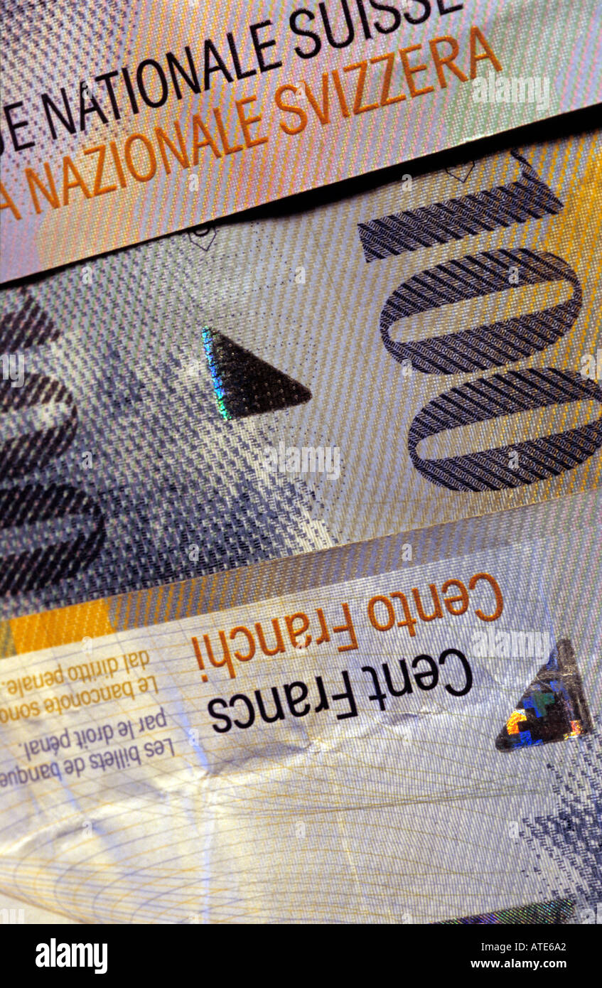 Swiss Frank Bank Notes Stock Photo - Alamy