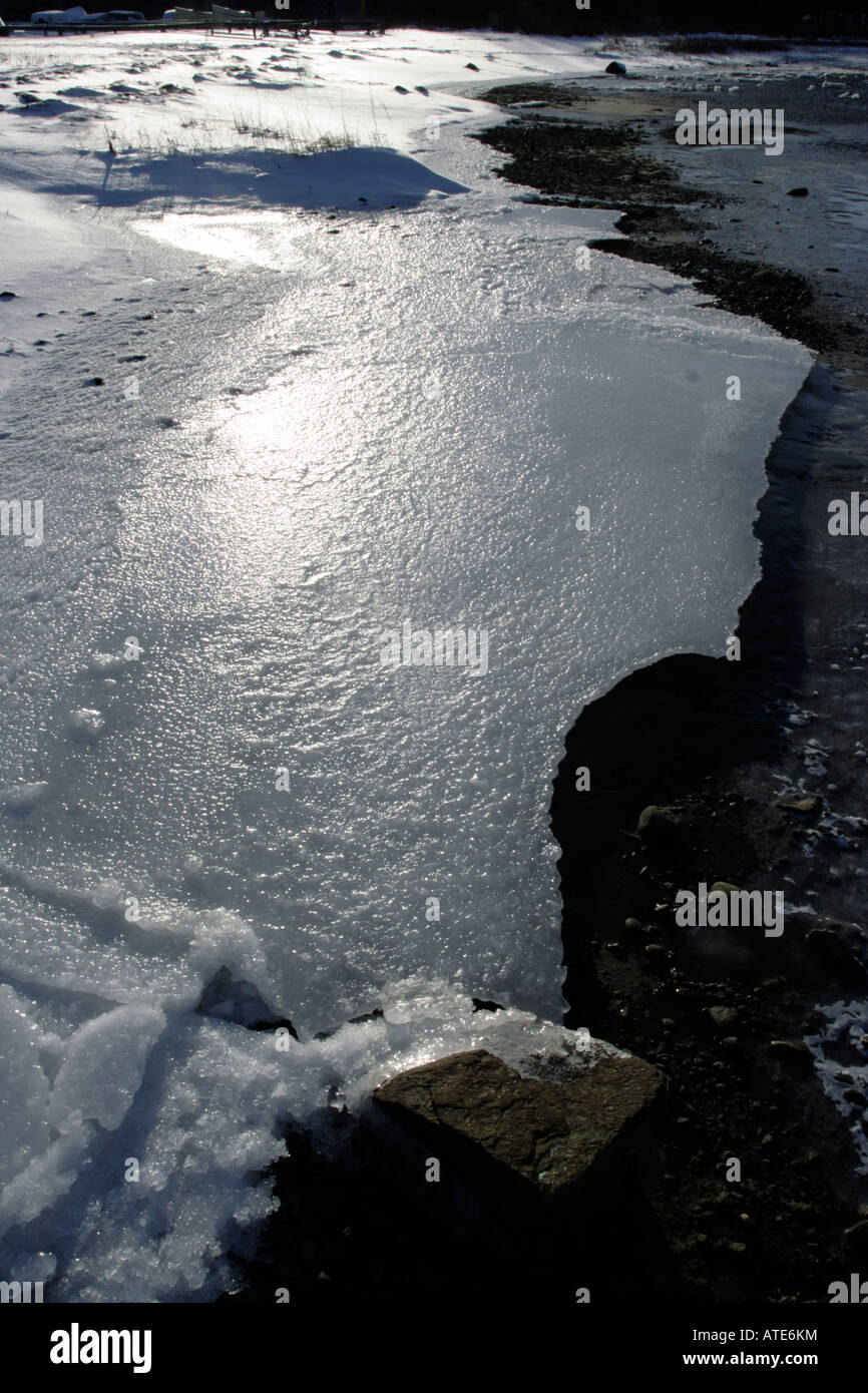 Ice formations at the seashore Stock Photo - Alamy
