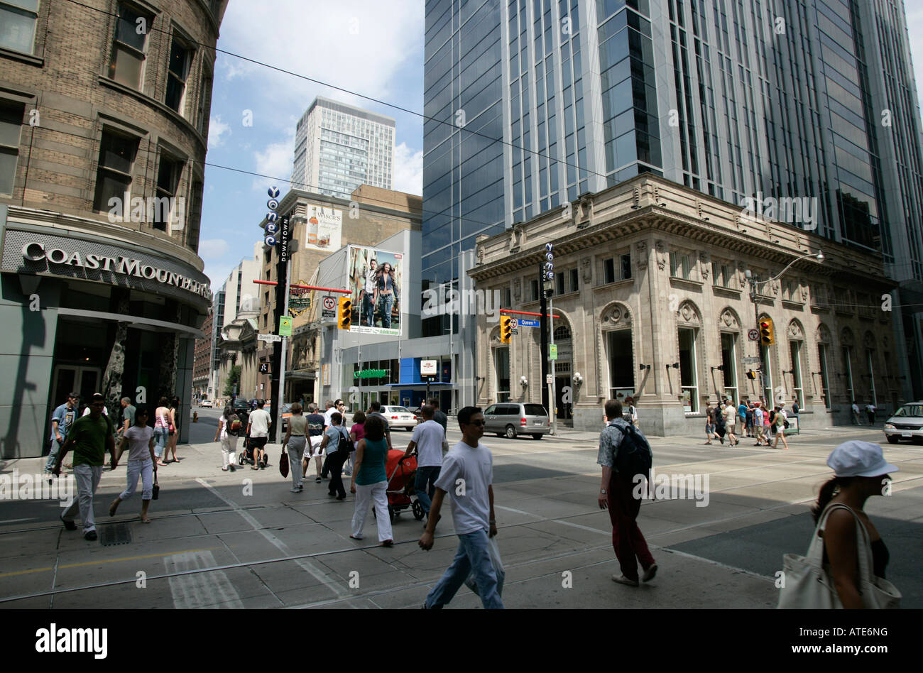 The Yonge Street and Queen Street, Toronto, Canada Stock Photo - Alamy