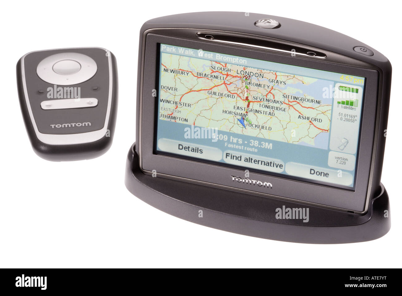 TomTom satellite navigation aid Stock Photo - Alamy