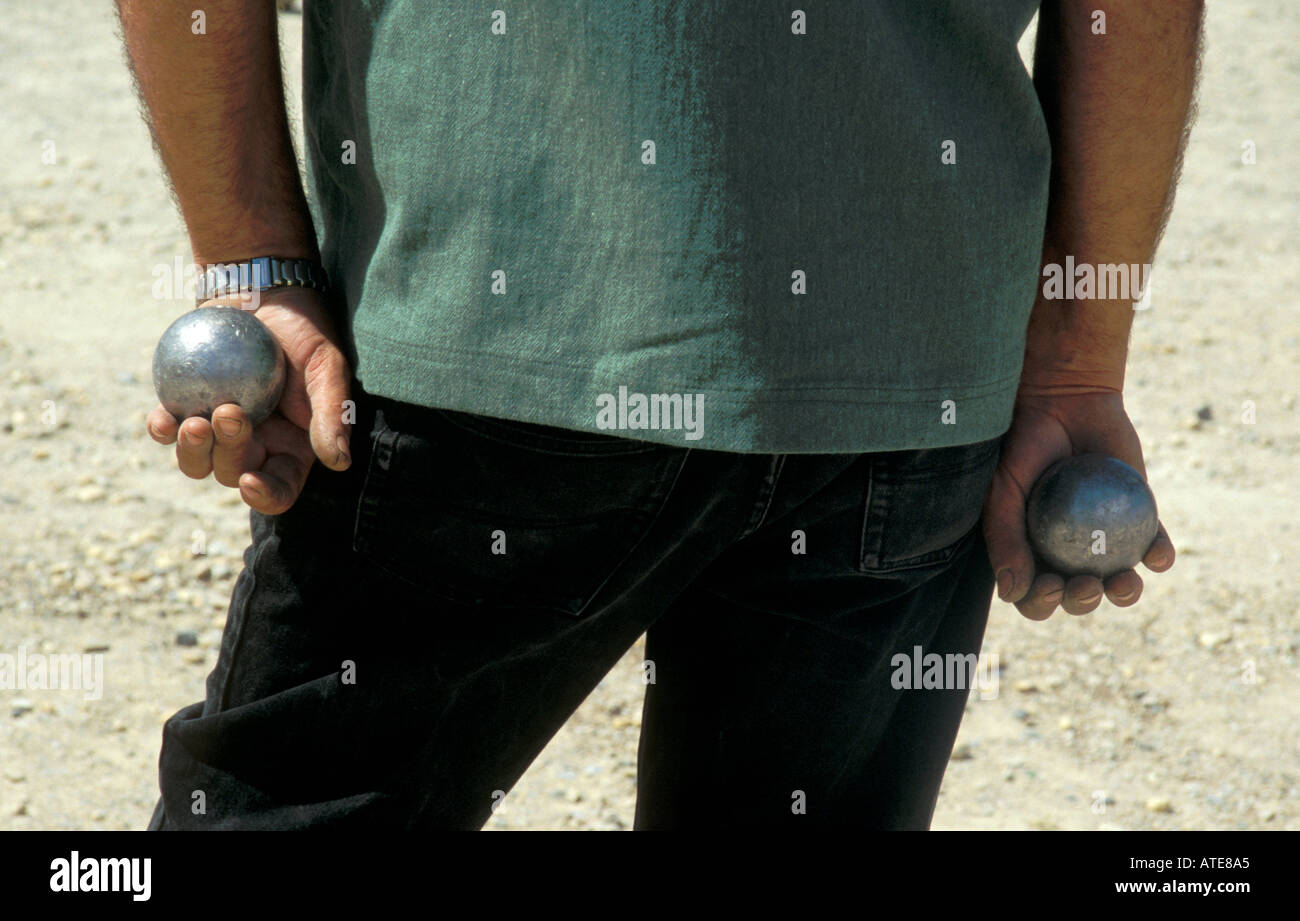 Playing boules in Provence Stock Photo - Alamy