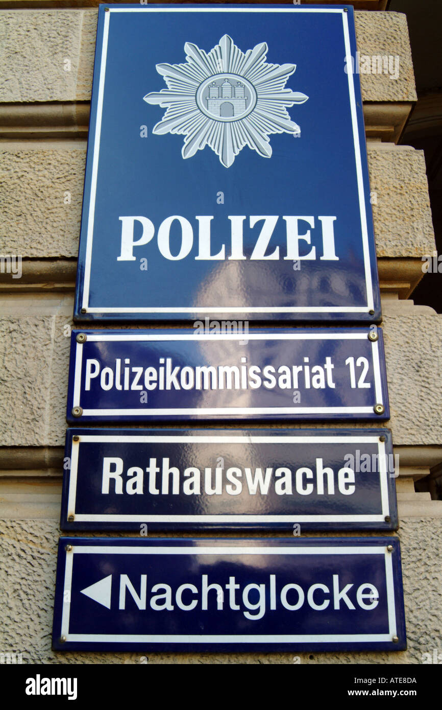 polizei wall police station hamburg german germany deutsch deutschland ...