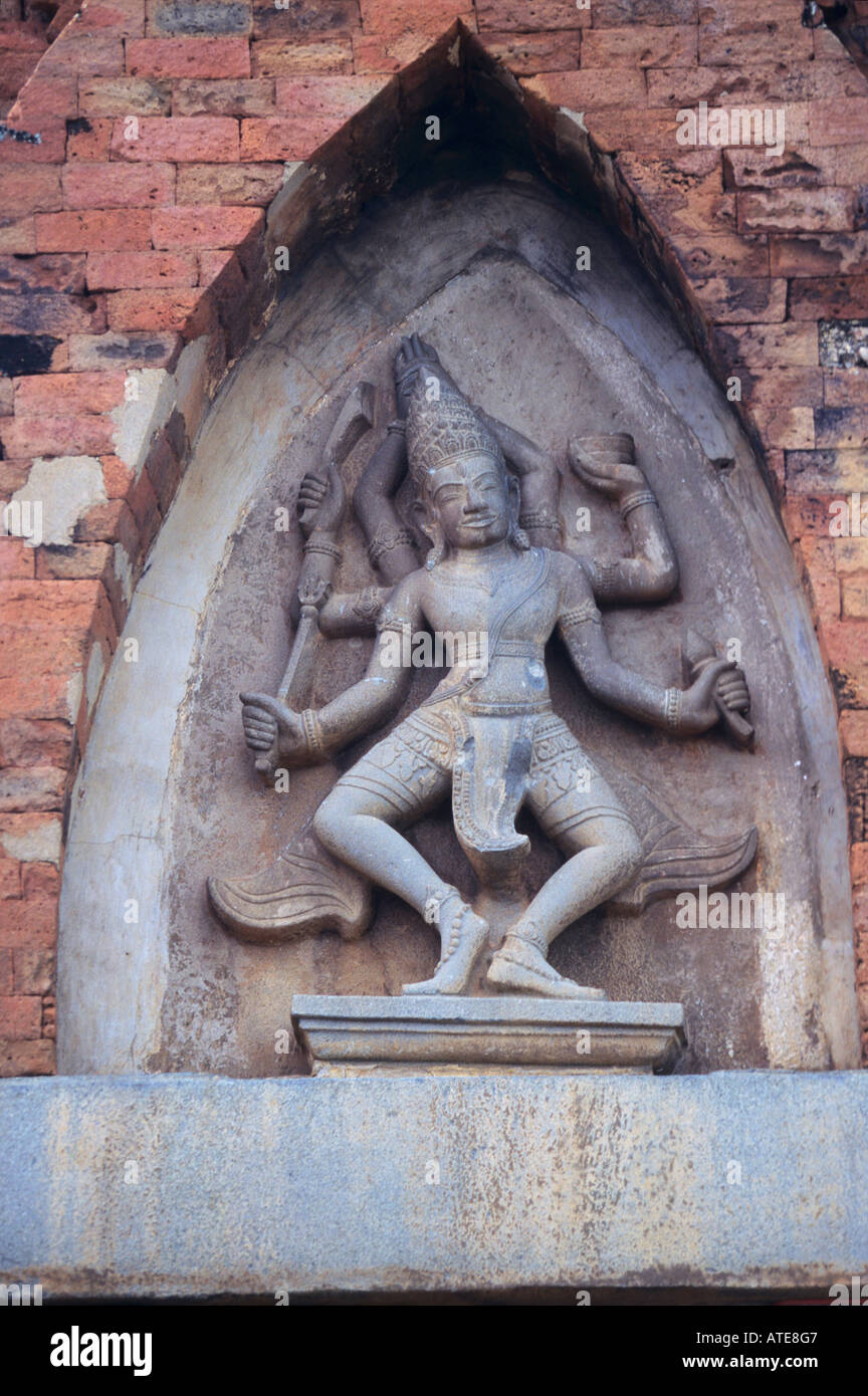 This depiction of Shiva adorns a building amongst the crumbling remains ...