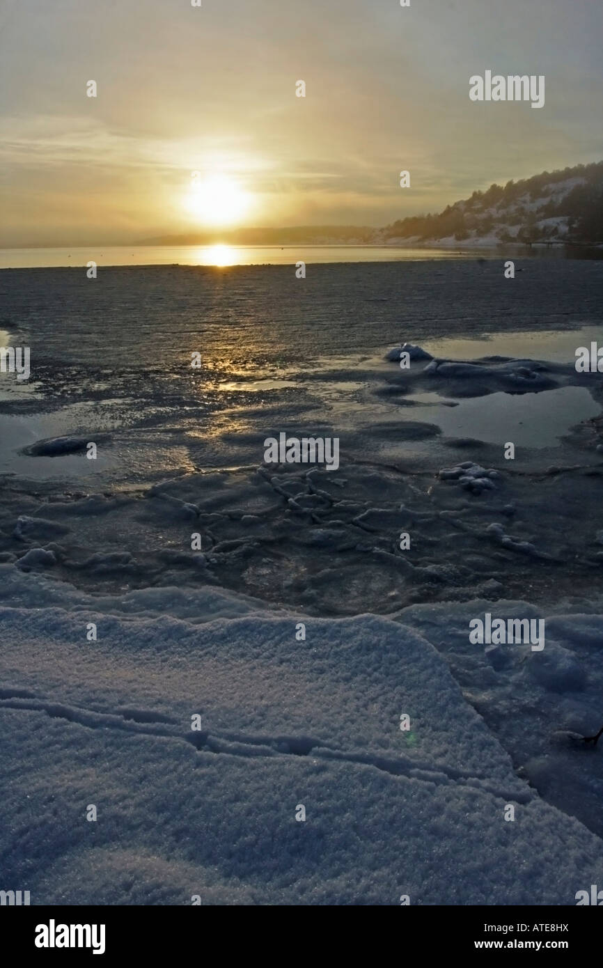 Glittering ice in the bay Stock Photo - Alamy