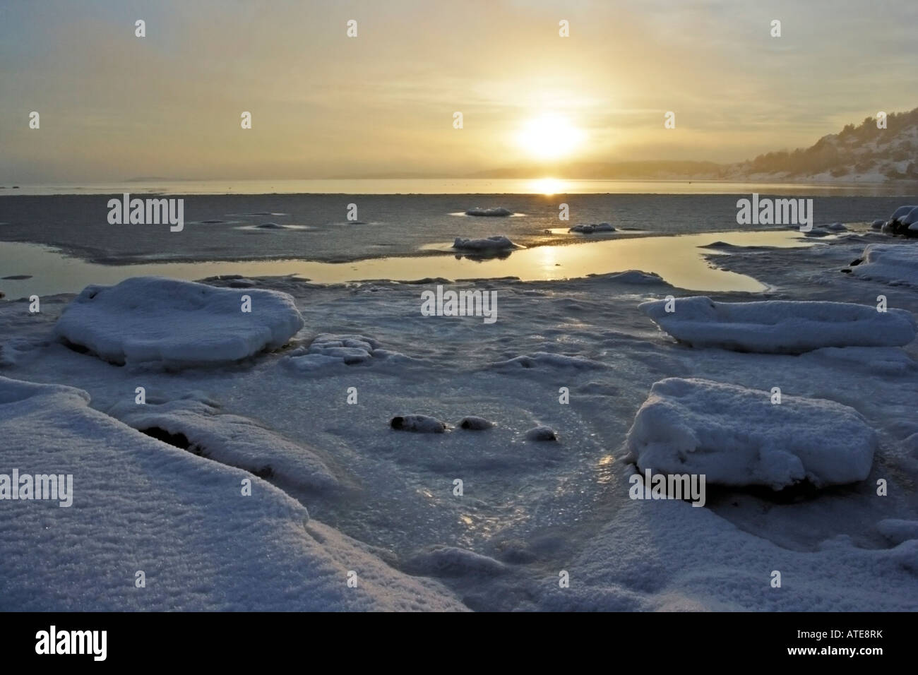 Glittering ice in the bay Stock Photo - Alamy
