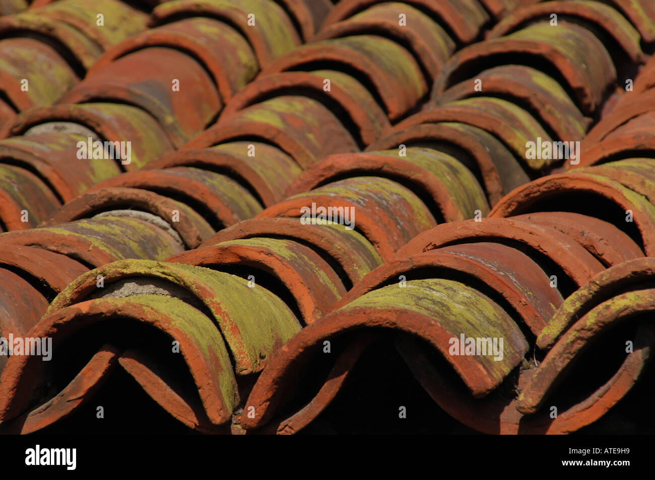 Red Adobe Tile Roof Stock Photo - Alamy