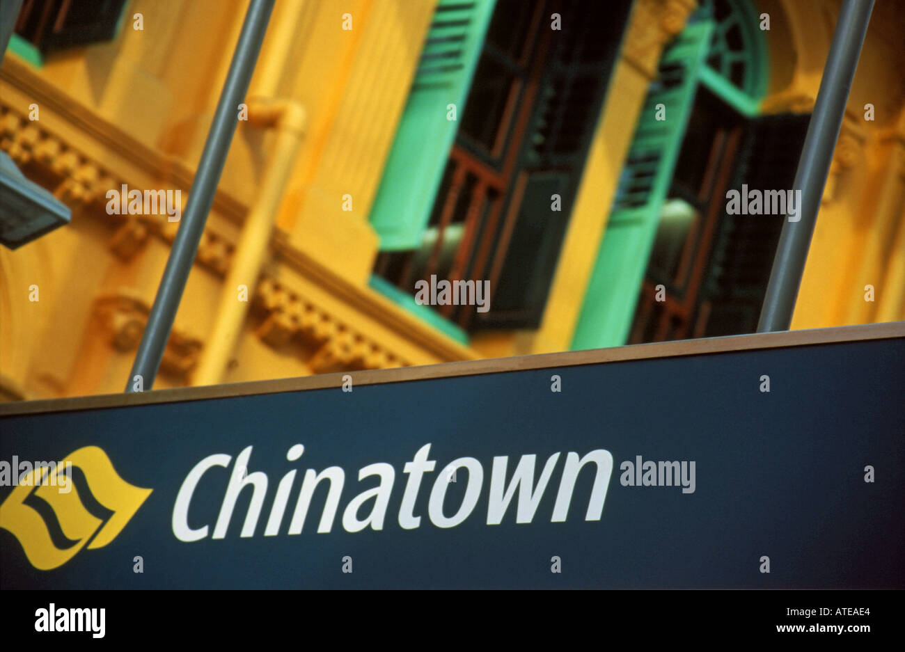 MRT Chinatown sign Singapore Stock Photo - Alamy